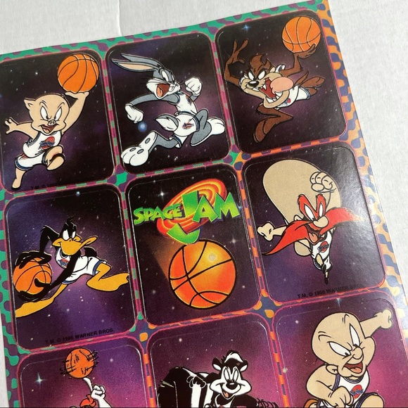 Warner Bros. | Other | 996 Space Jam Sticker Sheet Vintage Looney Tunes ...